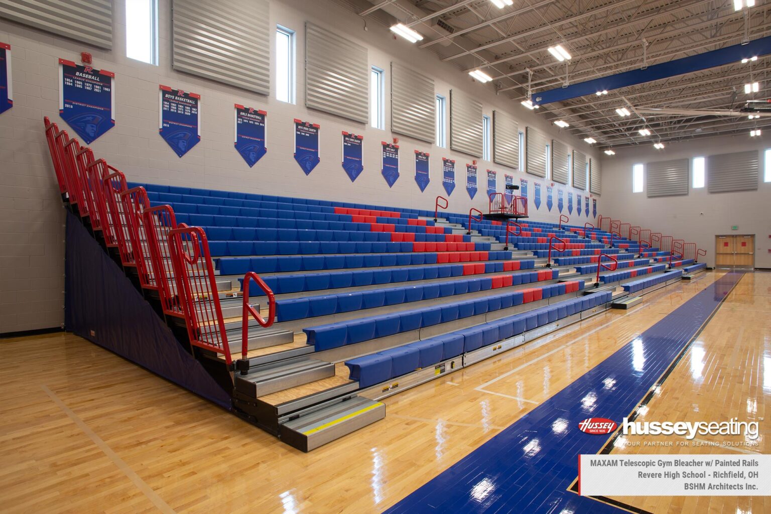 MAXAM - Telescopic Bleachers by Hussey Seating Company