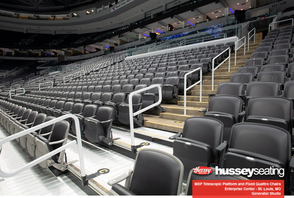 Enterprise Center Arena Seating by Hussey Seating Company