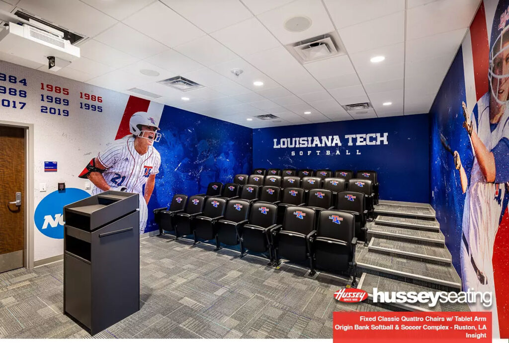 Stadium and Team Room Seating at LA Tech Elevates Experience