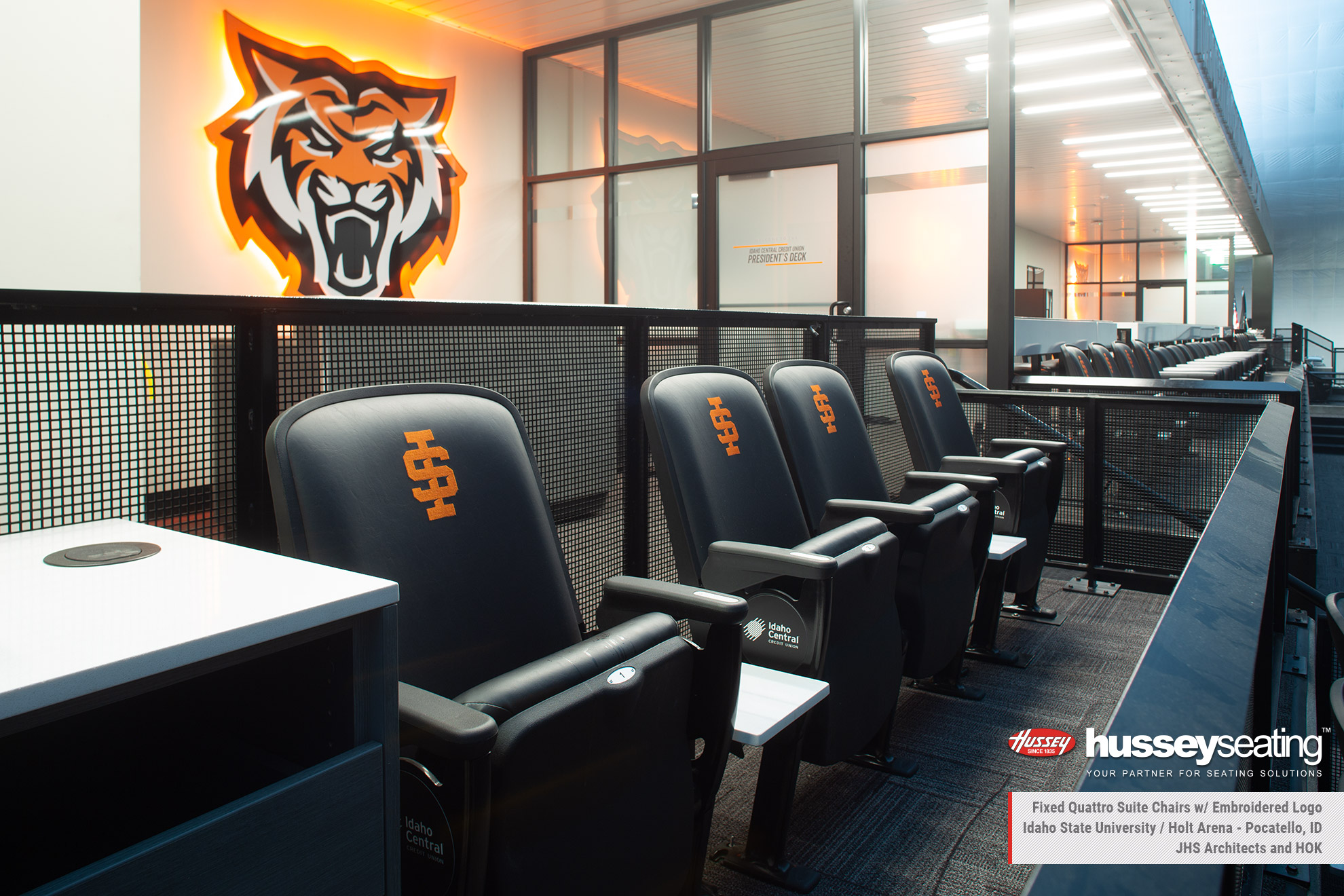 ICCU Arena - Fixed Quattro and Fusion chairas - Hussey Seating