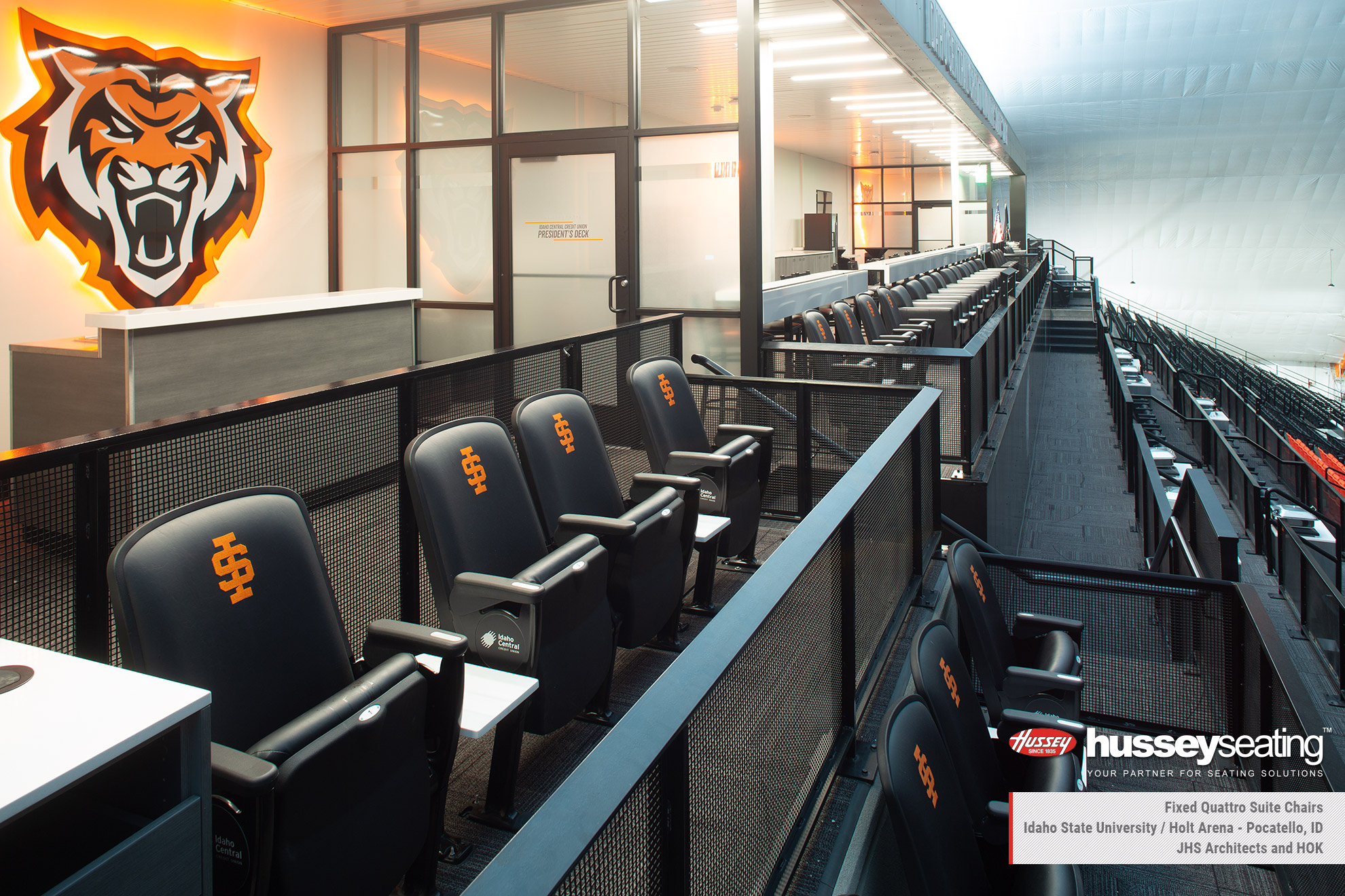 ICCU Arena - Fixed Quattro and Fusion chairas - Hussey Seating