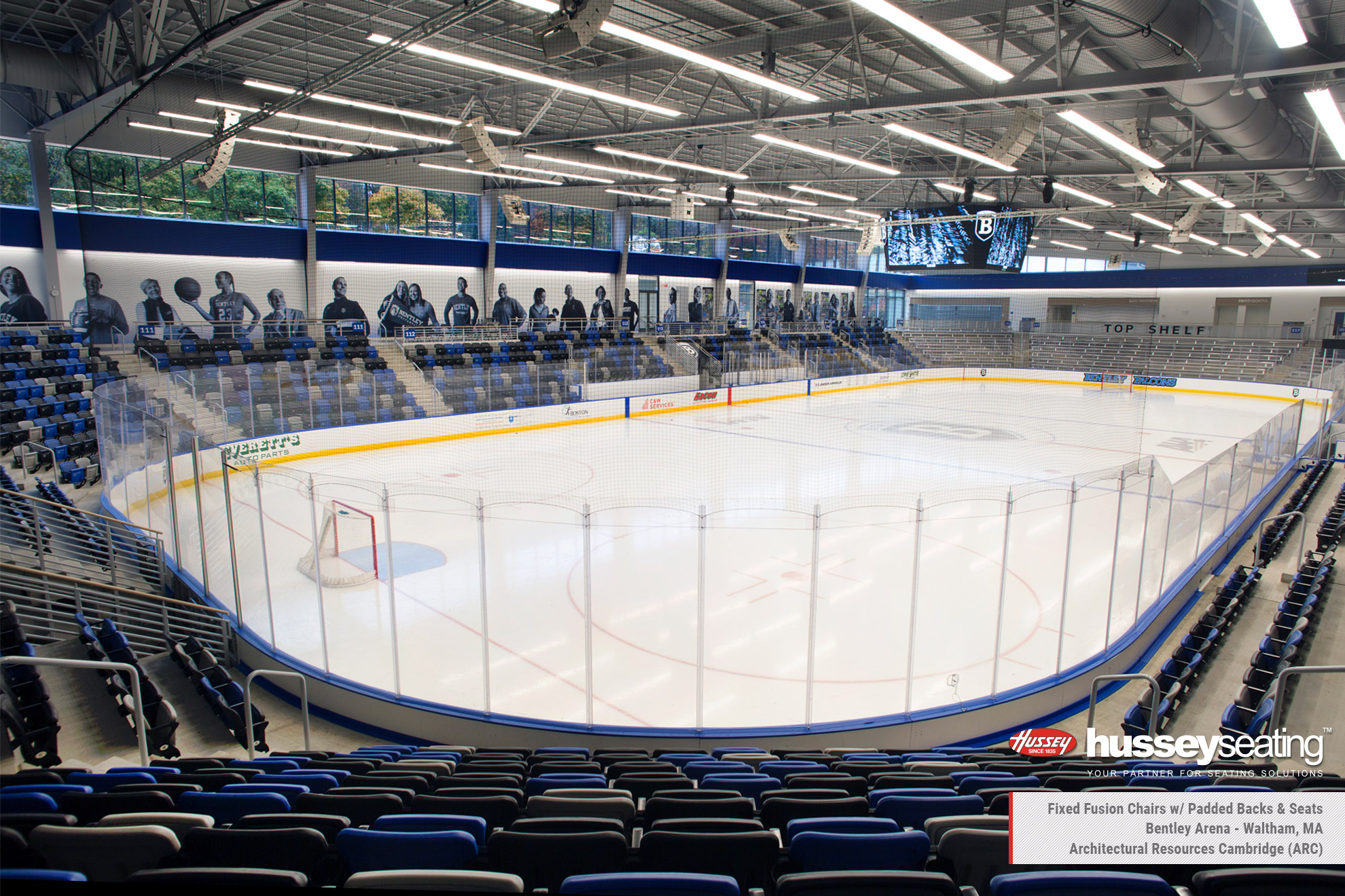 Bentley Hockey Arena - Fixed Fusion chairs - Hussey Seating