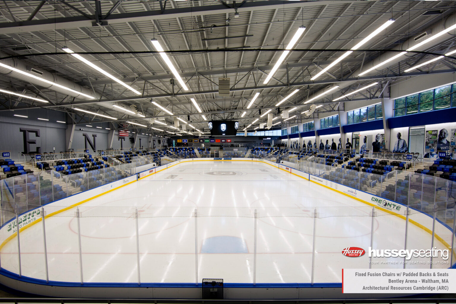 Bentley Hockey Arena - Fixed Fusion chairs - Hussey Seating