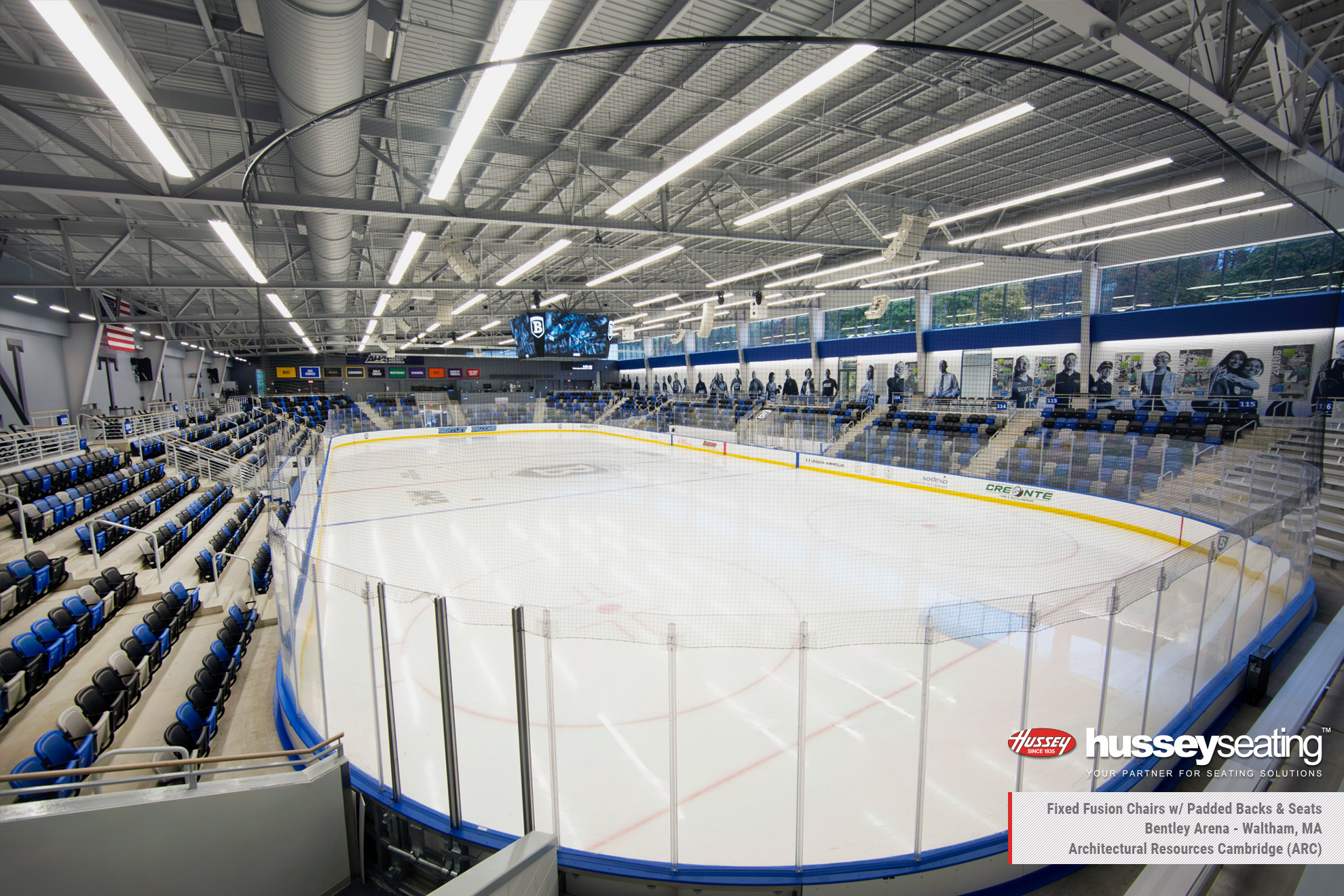 Bentley Hockey Arena - Fixed Fusion chairs - Hussey Seating